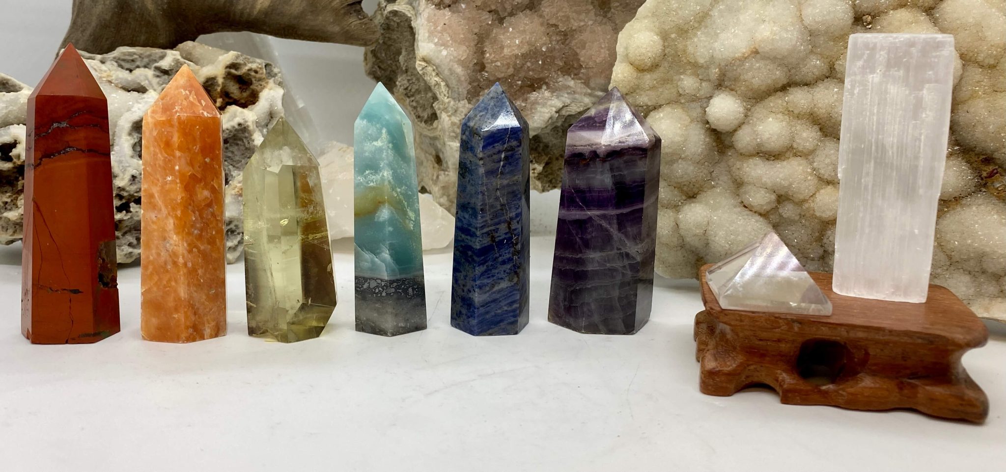 Chakra Tower Sets - Two Sizes | J&J Crystals and Rocks